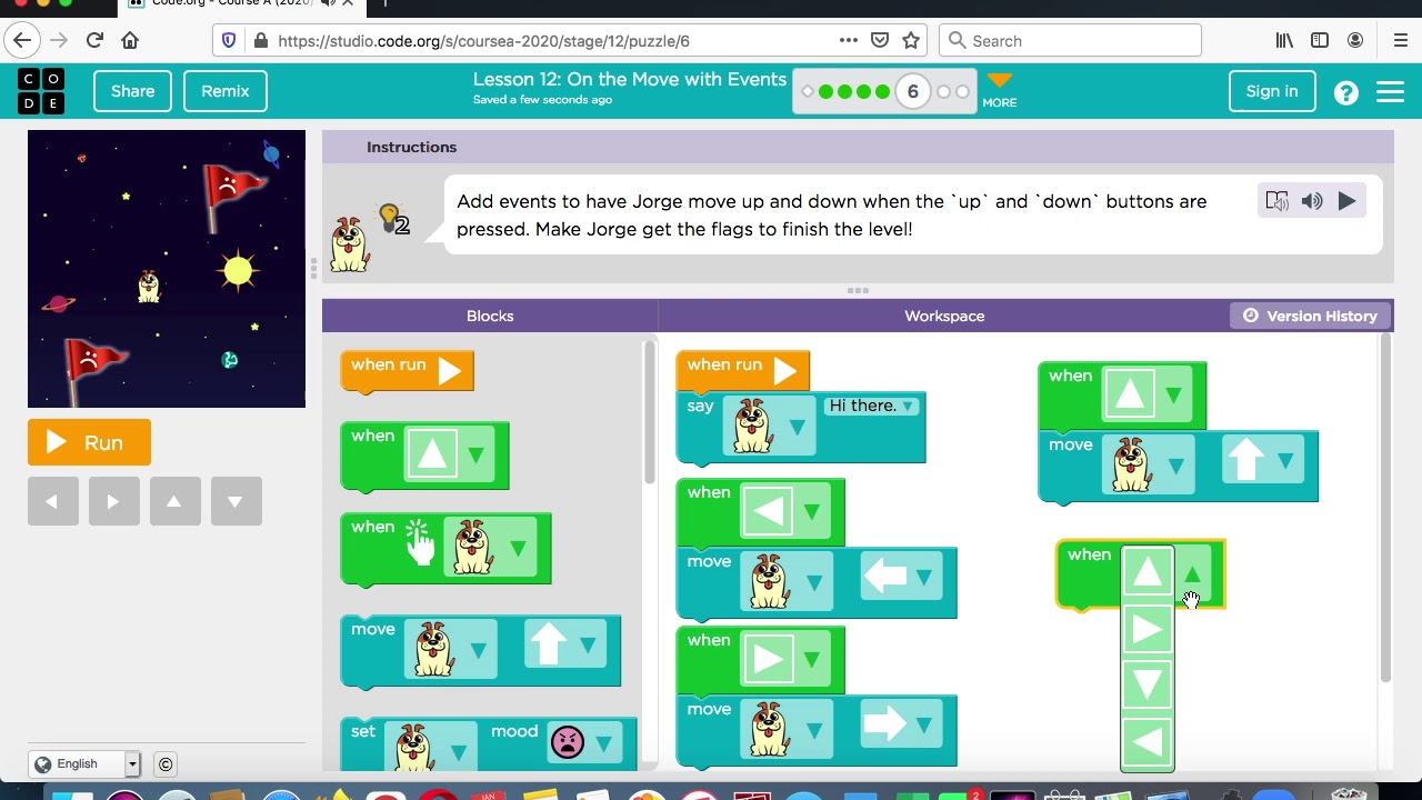 Code org Course A Events