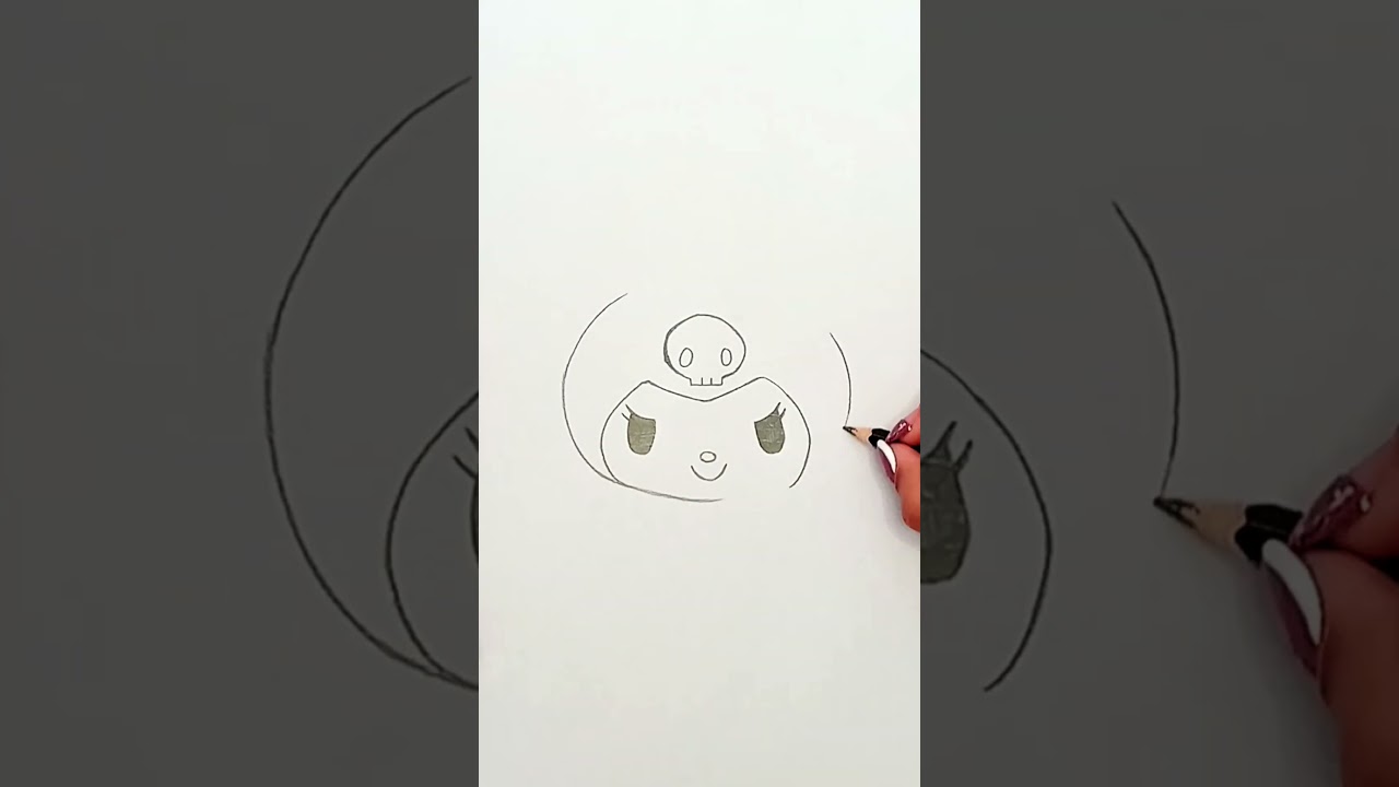 How to draw Kuromi from Hello Kitty for beginners #drawing #kuromi #hellokitty #tutorial #beginners