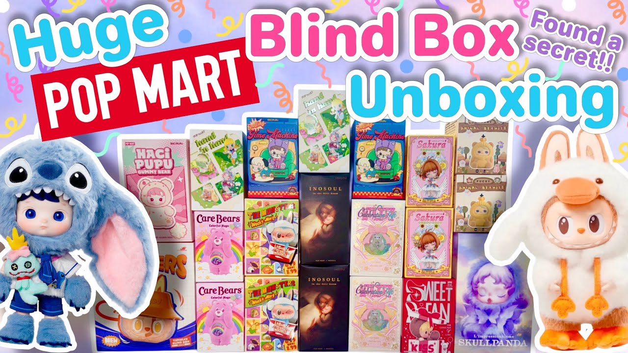 ANOTHER HUGE POP MART BLIND BOX UNBOXING!! *♡*LABUBU, HACIPUPU, SKULLPANDA & MORE!!