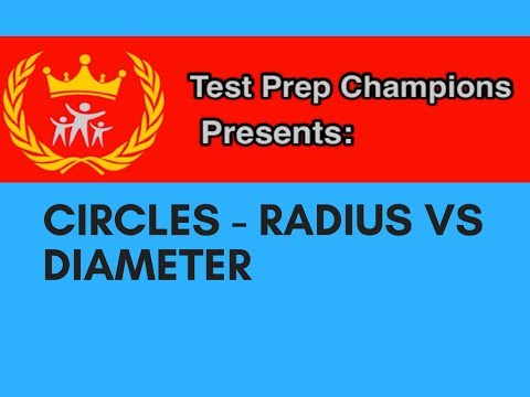 GED Math: Circles - What's the difference between the radius and the diameter of circles?