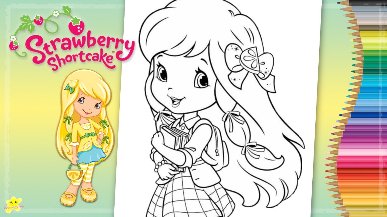 Coloring Strawberry Shortcake Lemon Meringue Coloring Page | Kiddie Playtime