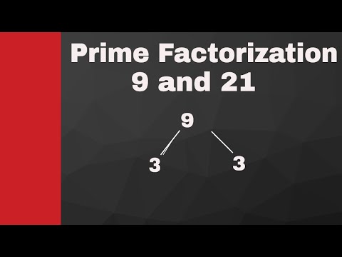 Prime factorization of 9 and 21