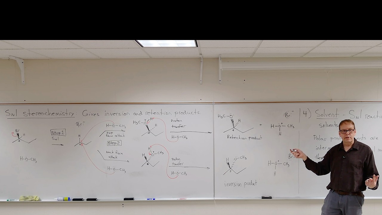 CHEM 235 Lecture 4-6-2026. Covers the SN1 mechanism and carbocations.