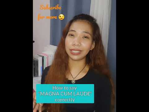 How to say "magna cum laude" | #YouTubeShorts