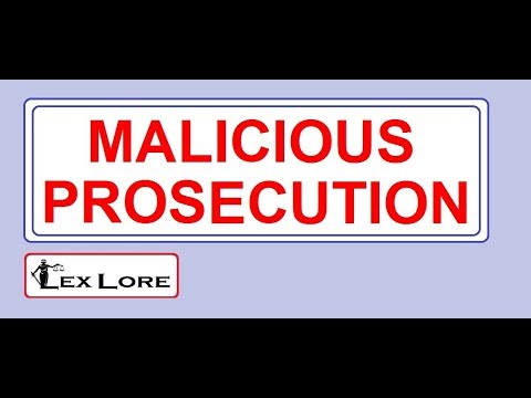 Malicious Prosecution (Essentials , Example etc.) Video Lecture - Crash ...