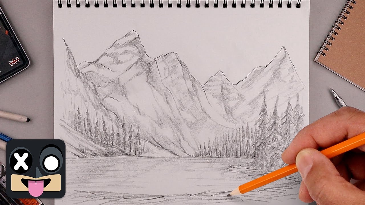 How To Draw a Mountain Landscape | Step by Step Art Lesson
