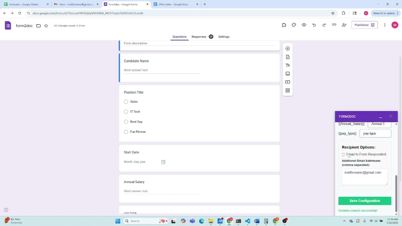 How to create an offer letter in 2 minutes with Form2Doc