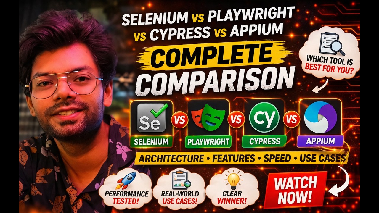 Selenium vs Playwright vs Cypress vs Appium | Complete Comparison 2026