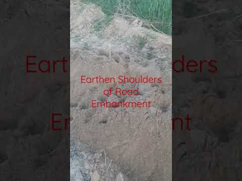 Earthen Shoulders of Road Embankment