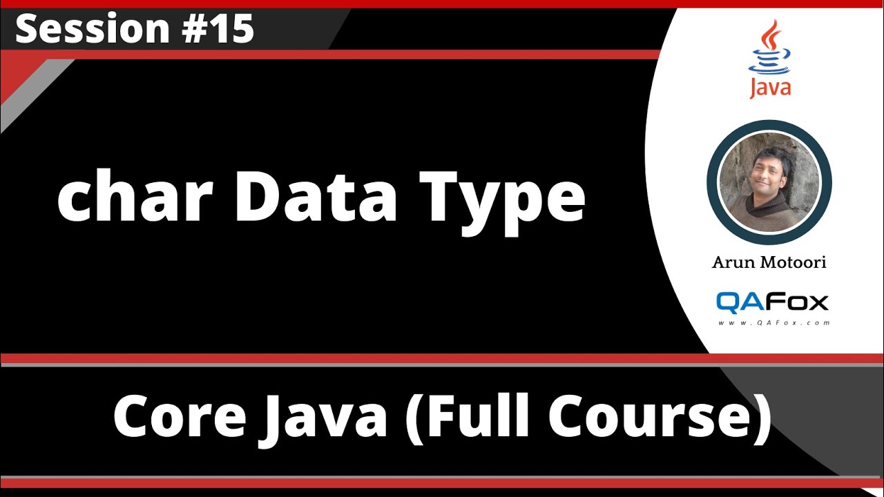 Core Java - Part 15 - char Data Type