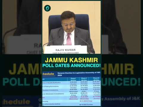Jammu-Kashmir Elections 2024: ECI Announces Dates, Voting in Three Phases, Results on 4th October