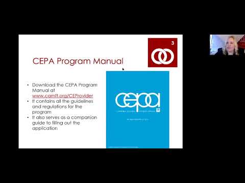 Continuing Education Provider Approval (CEPA) Informational Webinar