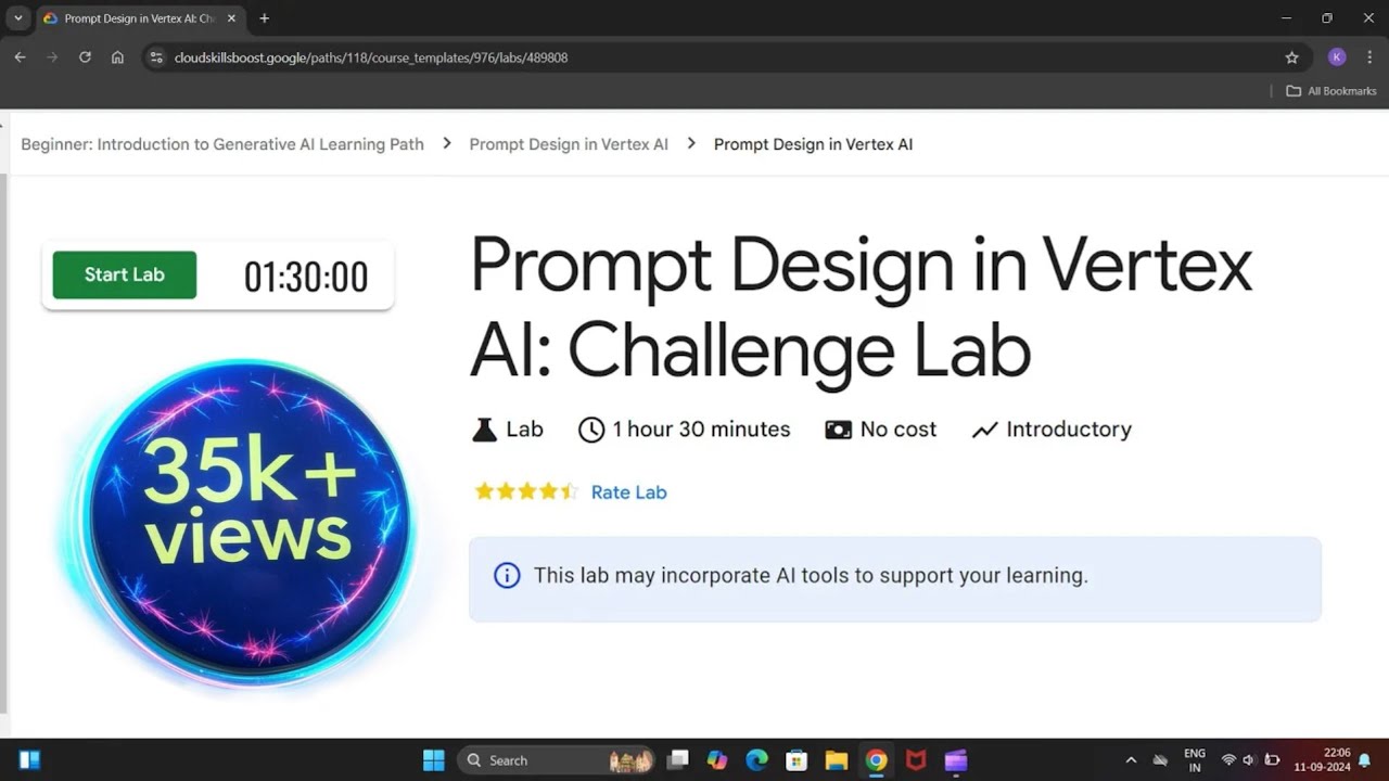 Prompt Design in Vertex AI Challenge Lab LAB-4