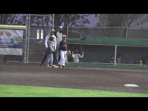 Jeremiah with a great hit to left field, May 3, 2024, Blasters vs Pirates