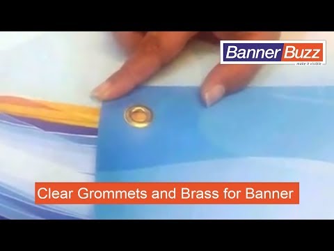 Grommets Clear and Brass for Banners - Bannerbuzz
