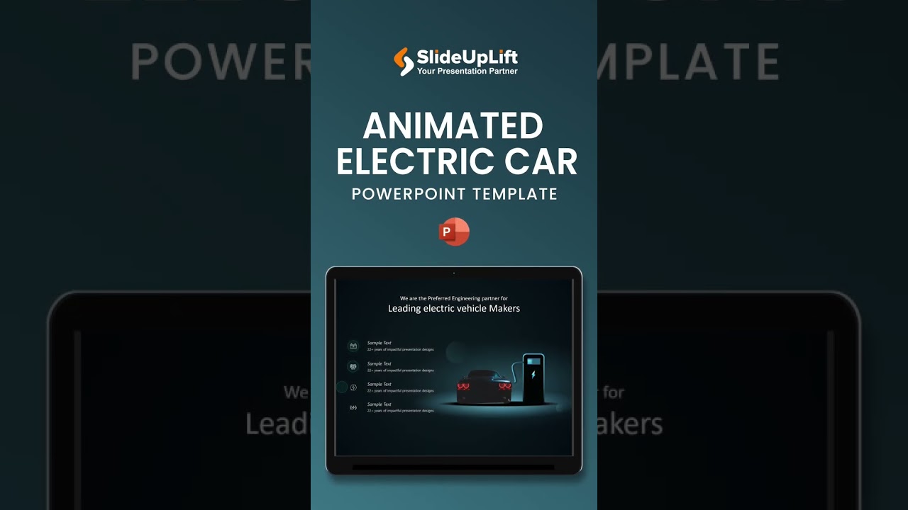 Animated Electric Car PowerPoint Template #presentation #powerpoint #animation #templates #shorts