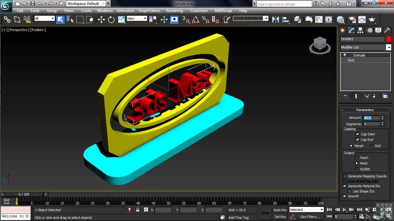 3DS Max 2013 Tutorial | Extruding 3D Objects | InfiniteSkills