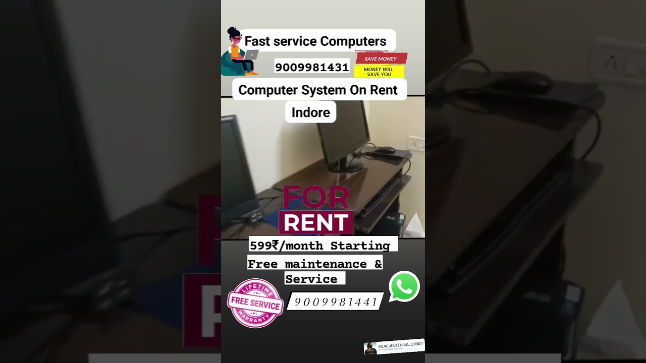 599₹ /month Rent computer for #office #coworking  #workfromhome #rental #shop #students 9009981431