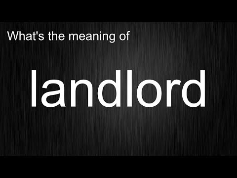 No More Confusion! Explaining "landlord" Meaning, Teaching You Standard British Pronunciation!