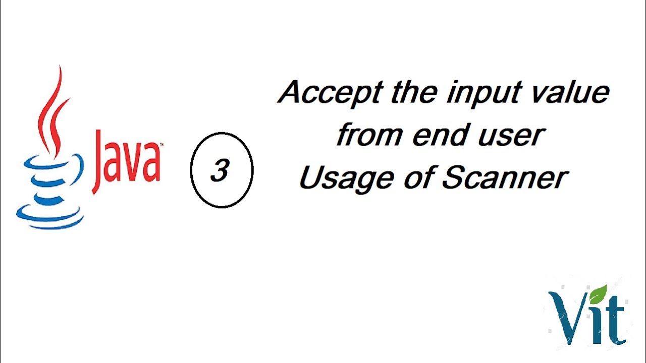VITechTalks ||CoreJAVA|| Write a Java program to accept the input value from end user