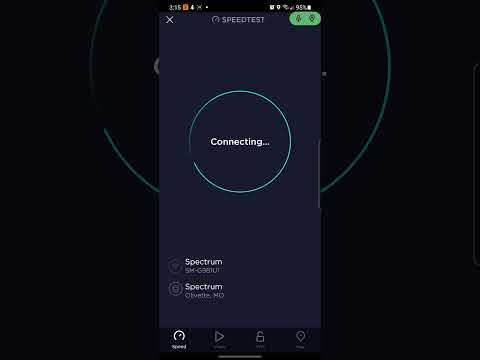 Spectrum Home Internet Speed Test Via Samsung Galaxy S20 5G