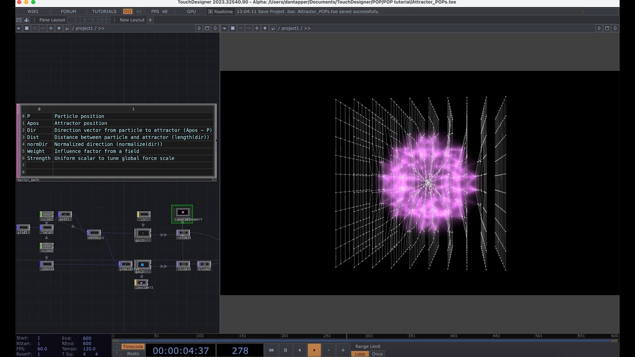 POP attractor - TouchDesigner POP tutorial