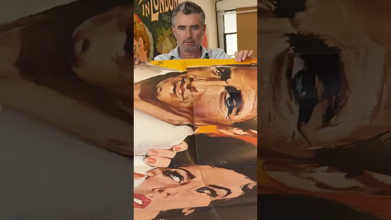 Paul Newman & Elizabeth Taylor 1958 original vintage Italian movie poster for Cat on a Hot Tin Roof