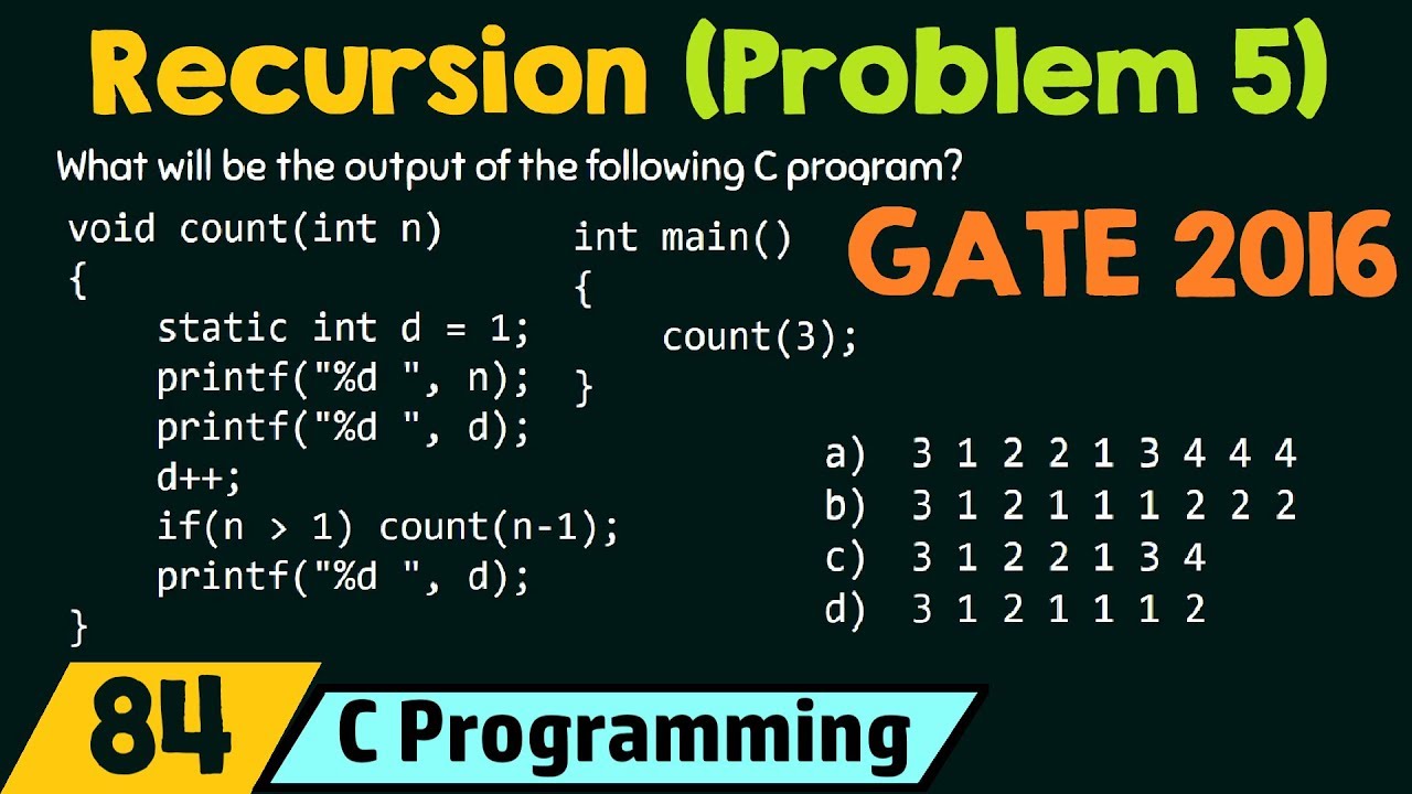 Recursion (Solved Problem 5)