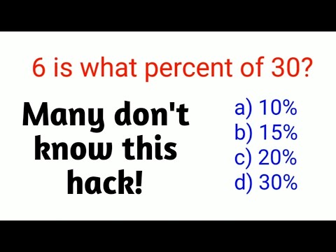 6 is what percent of 30? A simple percentage question which many can't solve! #percentages #maths