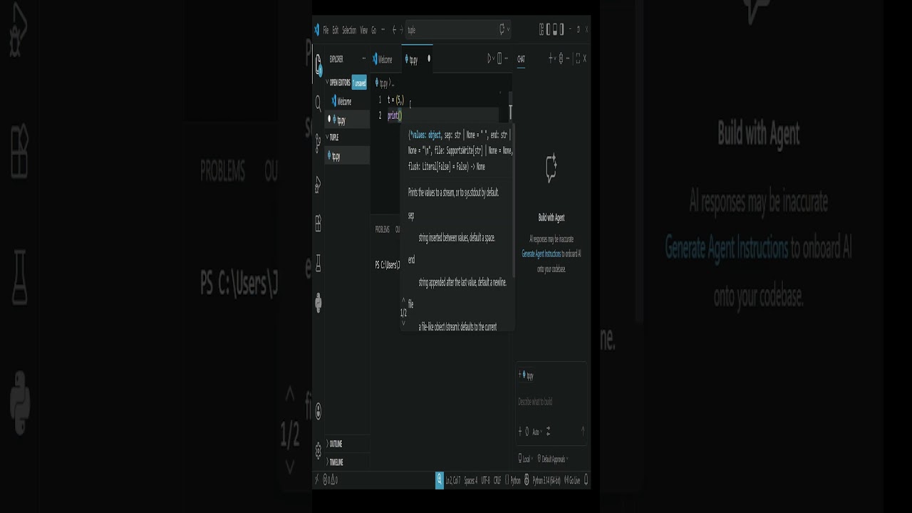 “(5) vs (5,) — Python Tuple Trick 🔥”