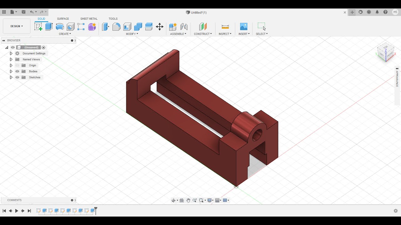 Fusion 360 | Bracket 23 | Tutorial