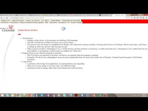 Syntax, Logic, Runtime Errors in Java
