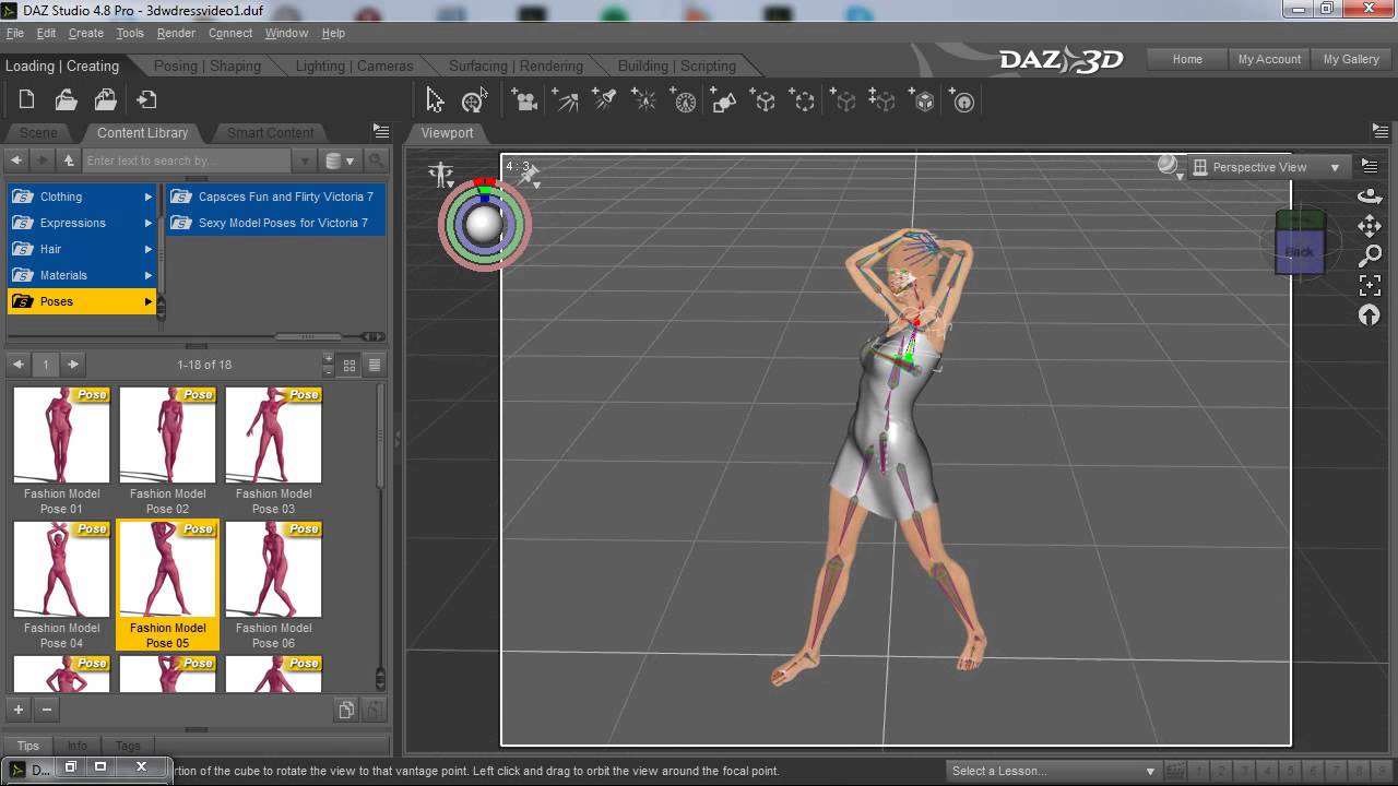 Daz Studio tutorial: Simple Rigging