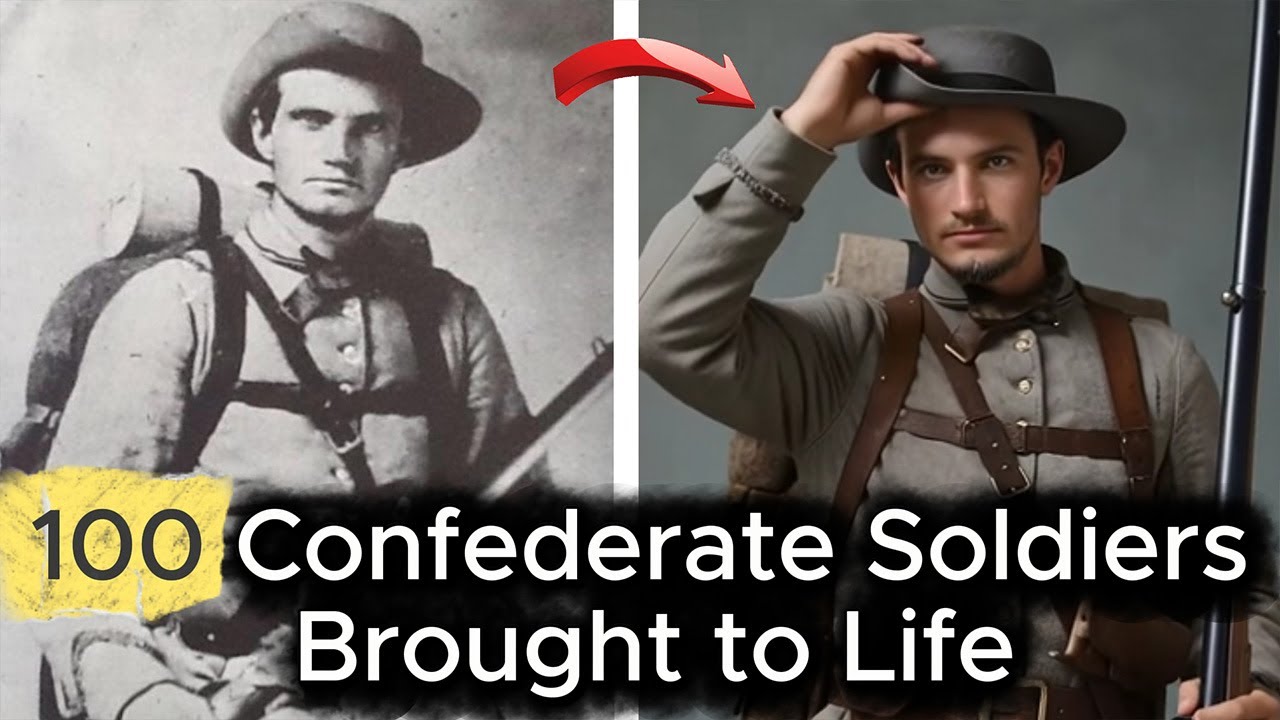 100 Confederate Soldiers in Color | Restored Civil War Photos Brought to Life