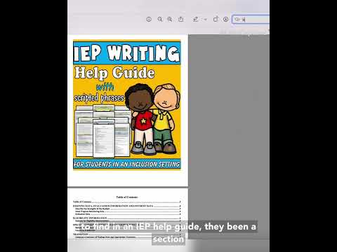 Quick Tip for Special Education Teachers - How to Find a Section or Key Term in Writing IEPs in SPED