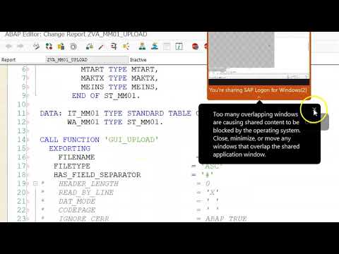 SAP BDC Call Transaction MM01