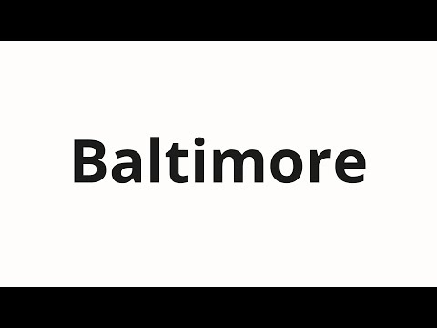How to pronounce Baltimore