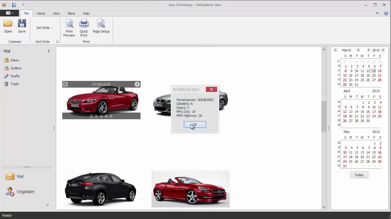WinForms Grid: Windows Explorer View - Context Buttons