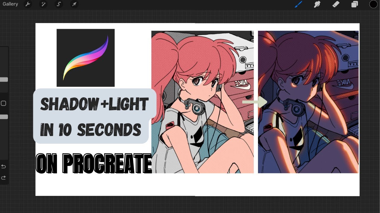 How to draw Light and Shadow in 10 seconds (Procreate tips)