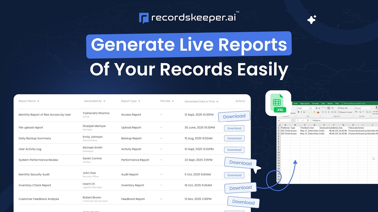 Complete Guide to Generate Document Upload & Activity Reports in RecordsKeeper.AI