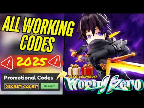 ๐ฎ ALL NEW WORLD ZERO CODES! Anime RPG Roblox Codes 2025 โ Claim Free Loot NOW! โ๏ธ๐