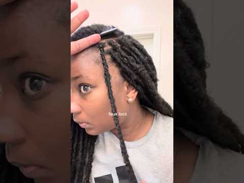 rubberband method faux locs on my #shortnaturalhair #hairstyle #crochetbraids