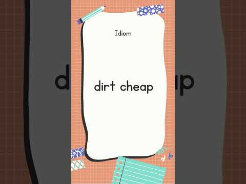 English Idiom and Meanings | dirt cheap with sound 📖 #shorts @englishtranslationtoall