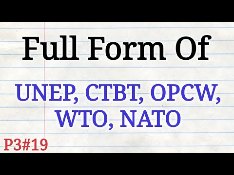 Full Form of UNEP, CTBT, OPCW, WTO, NATO in Organization | Full Form GK in Hindi | Mahipal Rajput