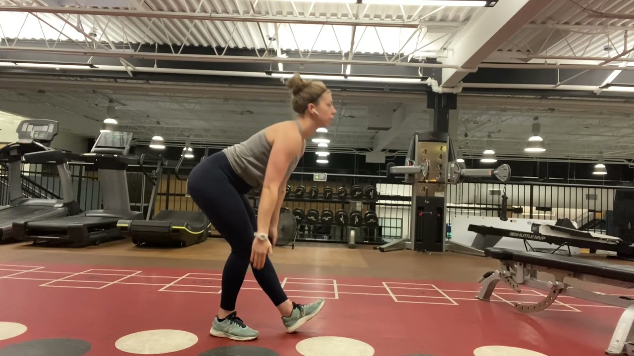 Hamstring scoops dynamic warm up demonstration