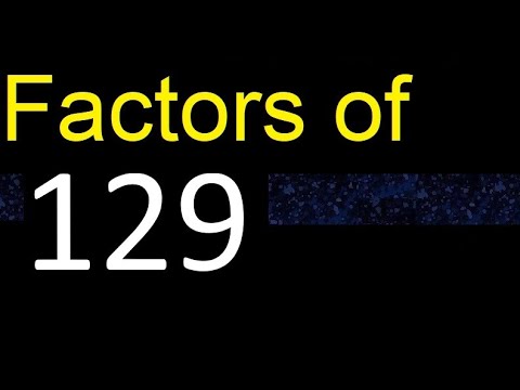 factors of 129 , how to find factors of an integer, dividers of . quick method trick fast