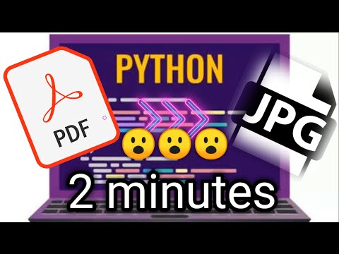 How to convert PDF to IMAGE using python in 2 minutes 😯😯😯