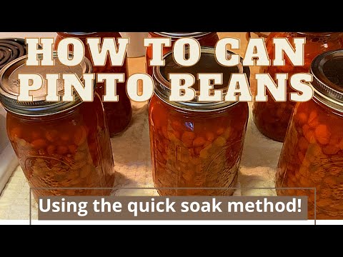 Canning Pinto Beans using the quick soak method using the Ball Blue Book Recipe