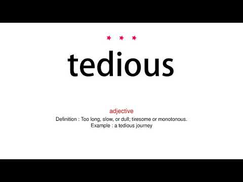 How to pronounce tedious - Vocab Today