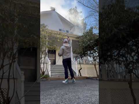 How to soft wash with a pressure washer #downstreaming